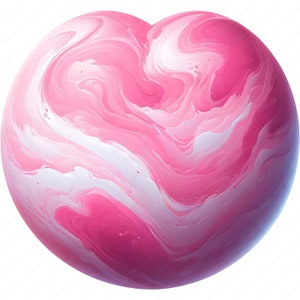 Pink Heart Planet Clipart | Outer Space Themed Clipart Bundle | 10 High ...