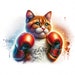 Boxing Cat Clipart Fierce Boxing Cat Clipart Bundle 10 High-quality ...