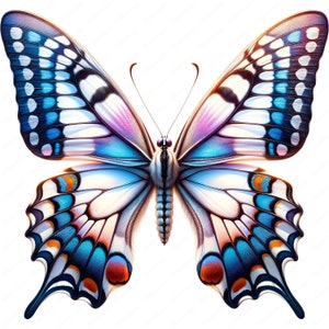 Vivid Butterfly Clipart | Colorful Butterfly Clipart Bundle | 10 High ...