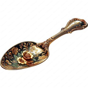 Victorian Teaspoon Clipart | Teaspoon Clipart Bundle | 10 High-quality ...