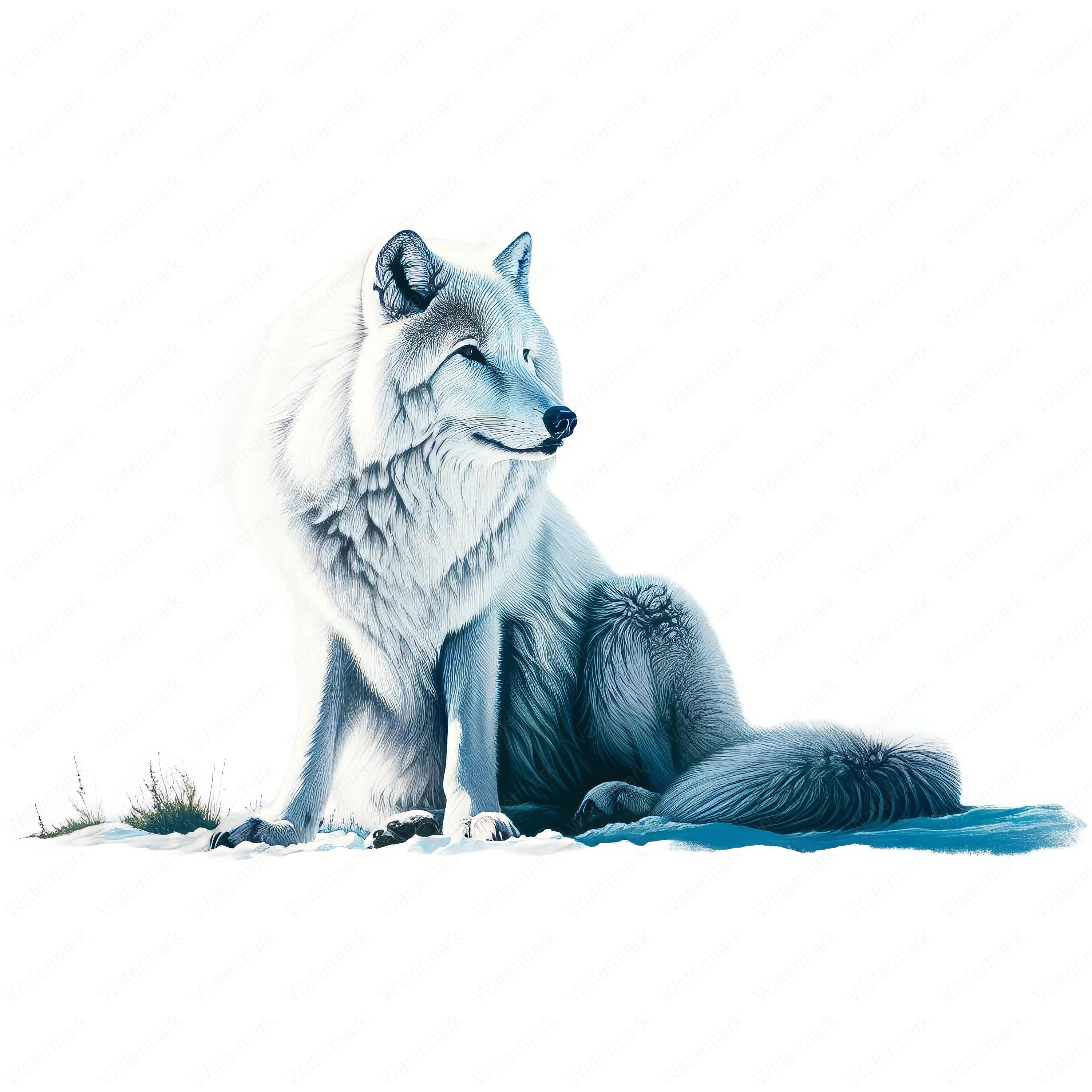 Arctic Wolf Clipart Bundle: Wildlife Art Printables (digital Download ...