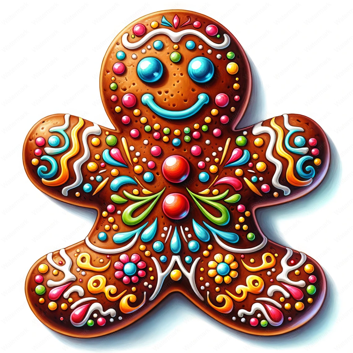Festive Gingerbread Man Clipart Bundle: Christmas Art (commercial Use ...