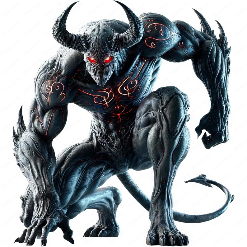 Demon Clipart | Dark Demon Clipart Bundle | 10 High-quality Designs ...