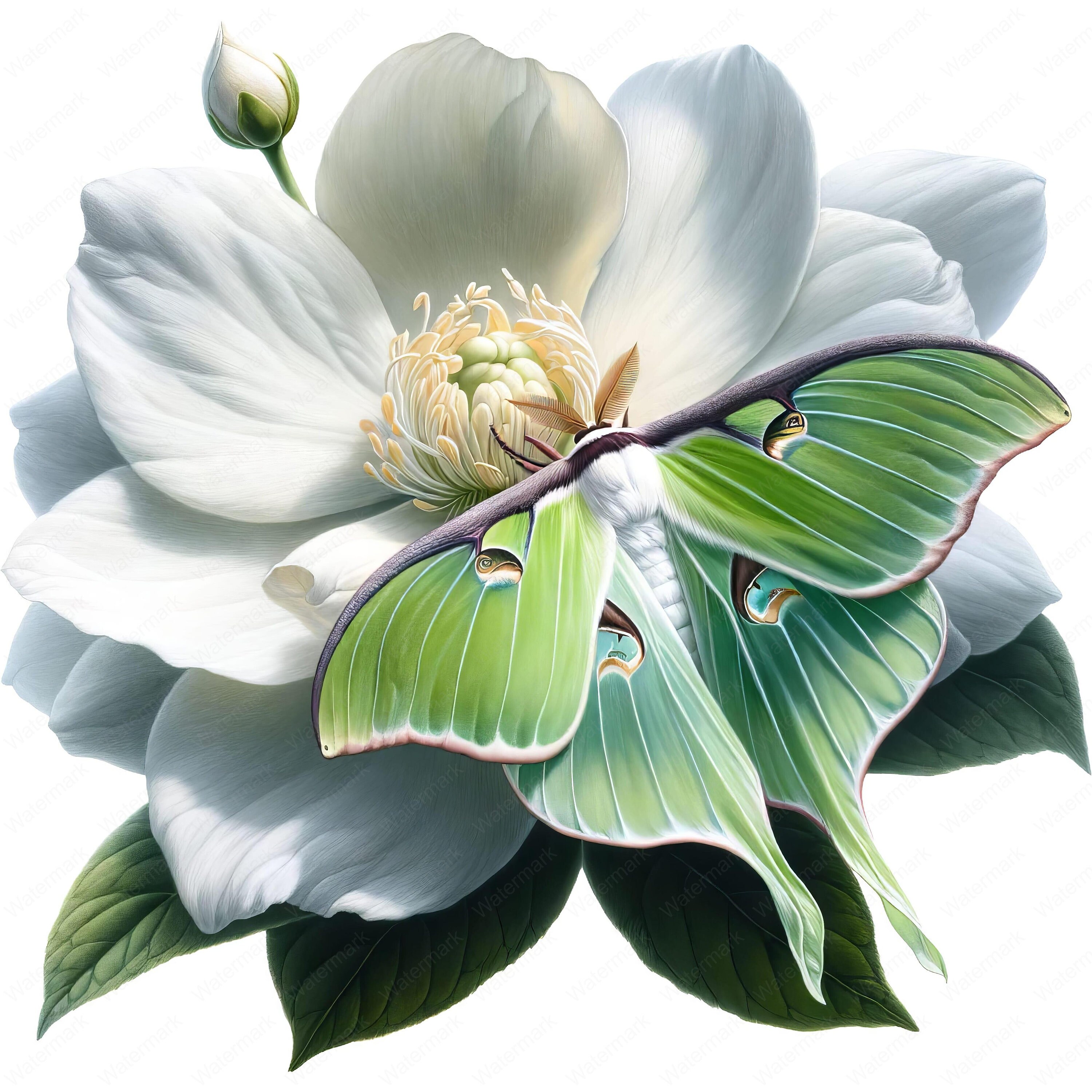 Elegant Luna Moth Clipart Bundle | Commercial Butterfly Art (digital ...