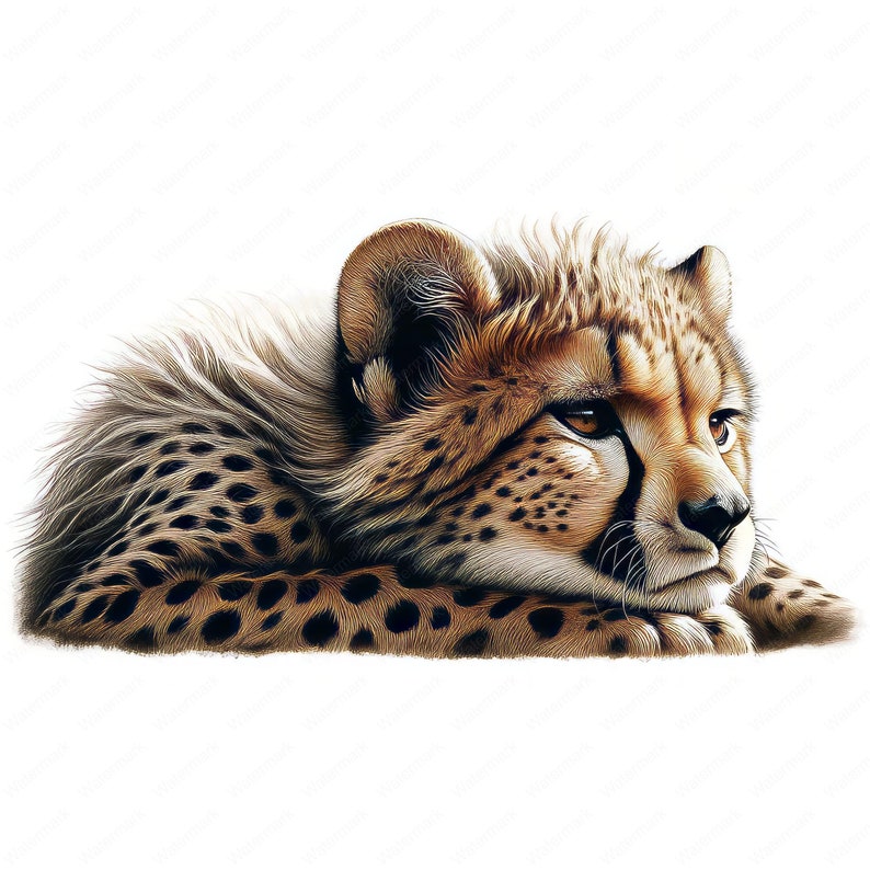 Cheetah Cub Clipart Bundle: Wildlife Art Printables (digital Download ...