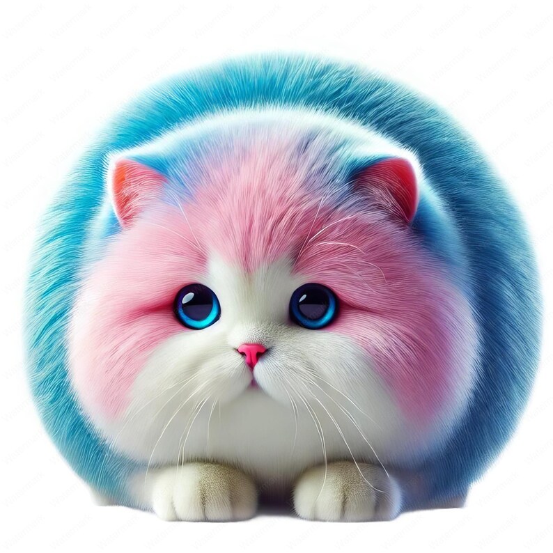 Fluffy Cat Clipart Bundle: Adorable Animal Art (digital Download) - Etsy