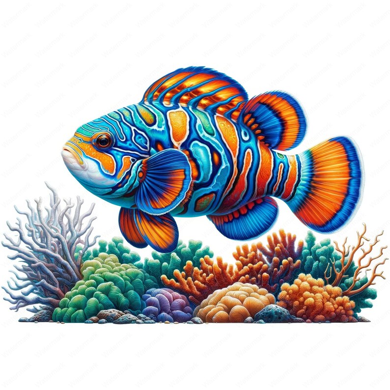 Vibrant Ocean Fish Clipart Bundle | Marine Art Printables (digital ...