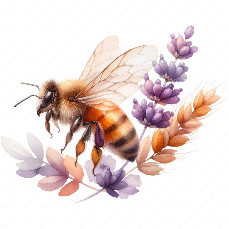 Vibrant Bee Clipart Bundle | Insect Art, Commercial Use (digital ...