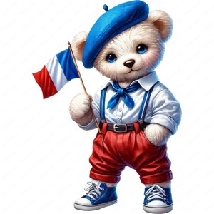 French Teddy Bear Clipart Bundle: Parisian Art (digital Download) - Etsy