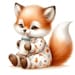 Baby Fox Clipart Bundle: 10 Adorable Animal Designs (digital Download ...
