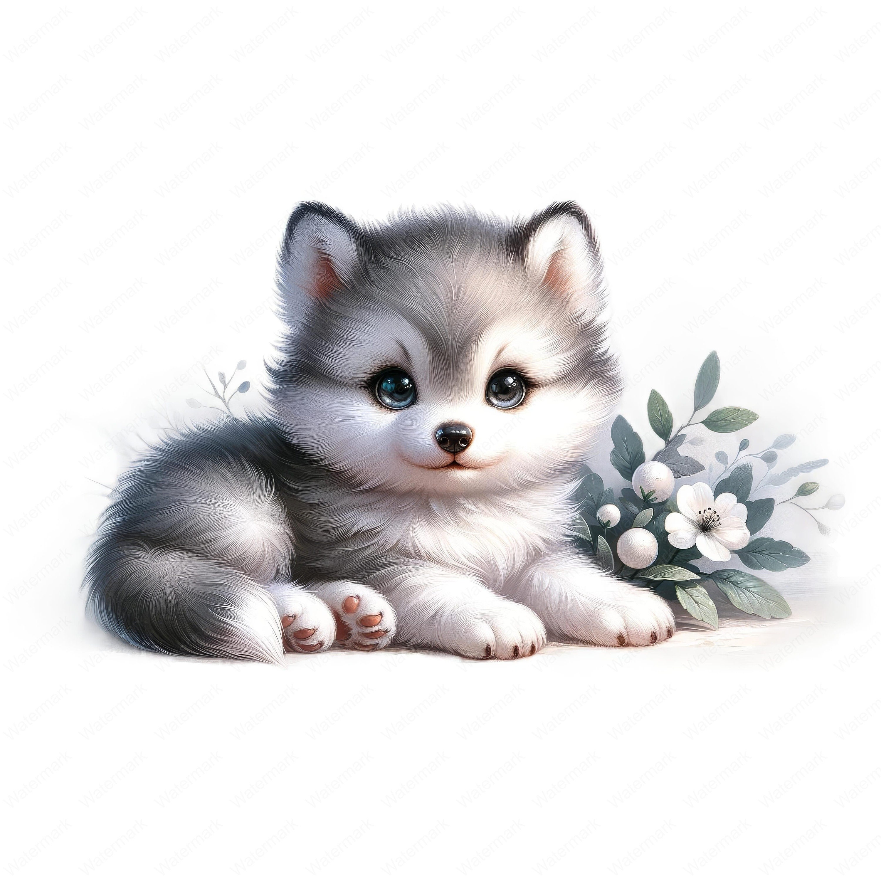 Adorable Wolf Clipart Bundle: Nursery Wildlife Art (digital Download) - Etsy