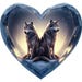 Romantic Wolf Clipart: Heart-shaped Nature PNG Bundle (digital Download ...