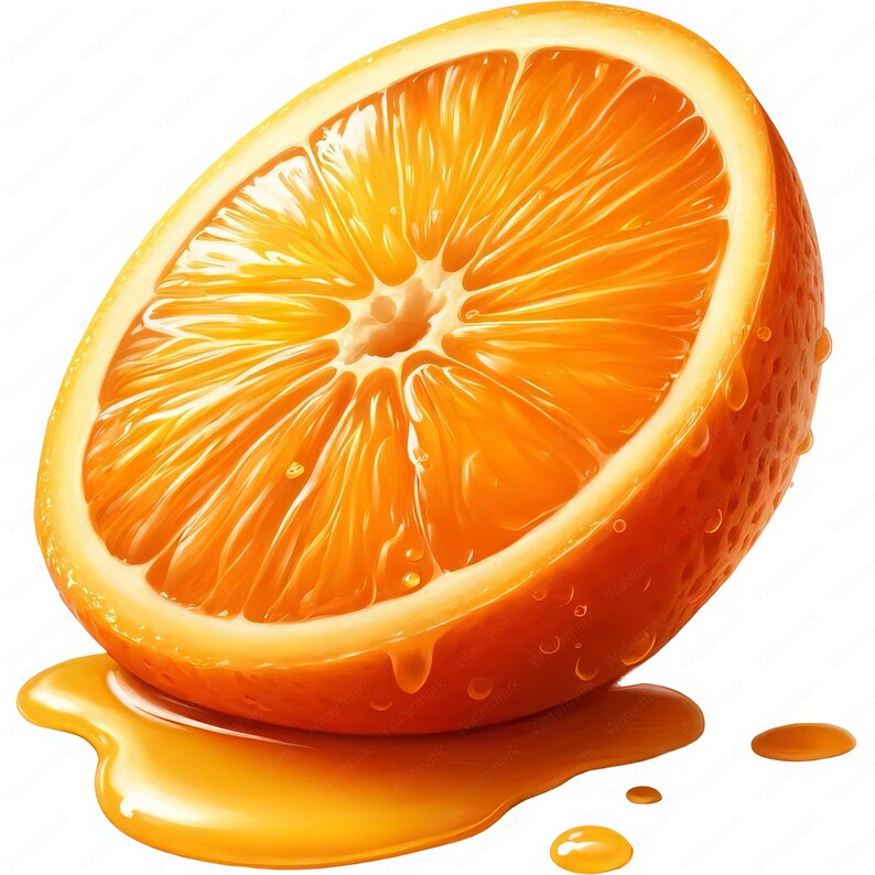 Juicy Orange Clipart Bundle: Vibrant Citrus Designs (digital Download ...