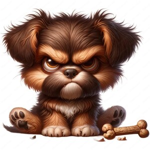 Grumpy Puppy Clipart | Funny Grumpy Puppy Clipart Bundle | 10 High ...