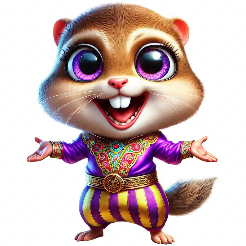 Adorable Gopher Clipart Bundle: Cartoon Animal Art (digital Download ...