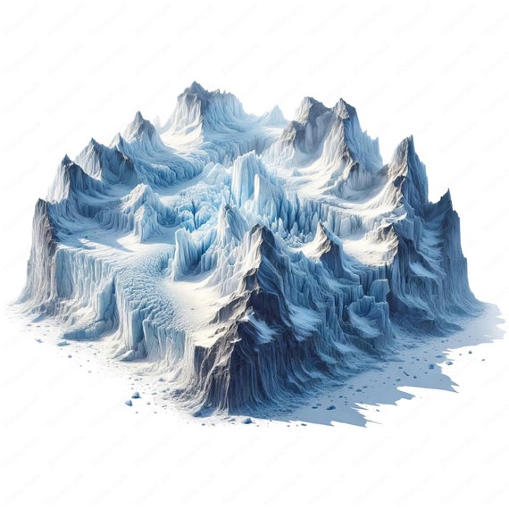 Glacier Drawing Easy With Colour