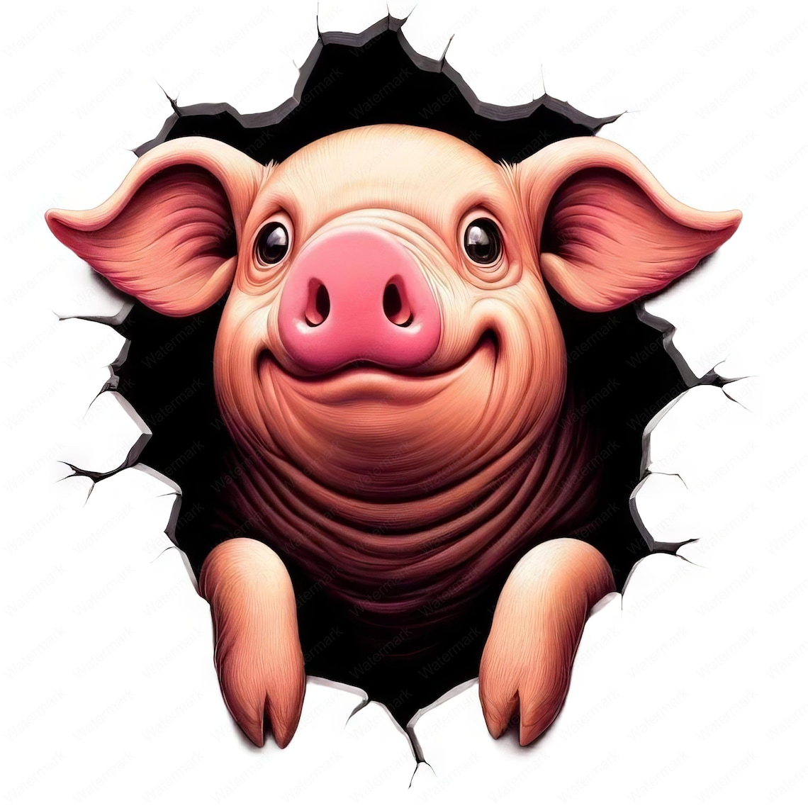 Funny Pig Clipart Bundle | Animal Designs (digital Download) - Etsy UK