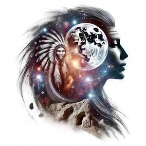 Ancestral Spirit Clipart | Mystic Tribal Warrior PNG Bundle | Fantasy ...