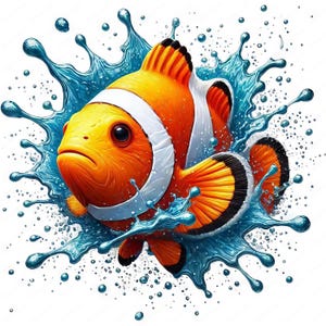 Vibrant Clownfish Clipart Bundle: Ocean Art Printables (digital ...