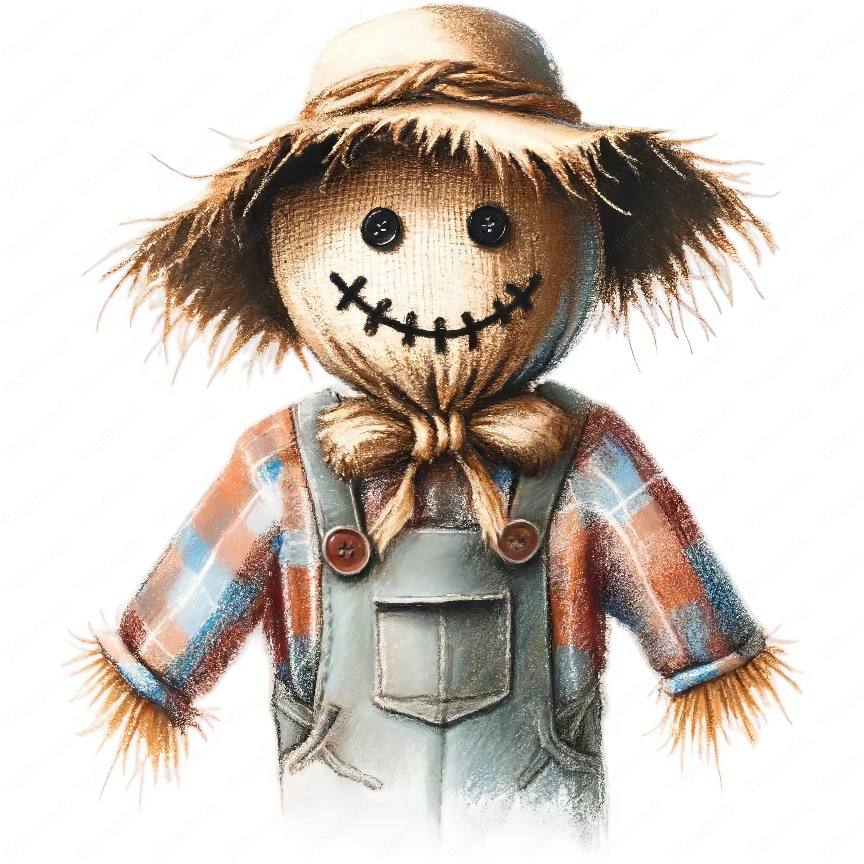 Charming Scarecrow Clipart Bundle: Harvest Art Designs (digital ...