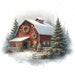 Christmas Barn Clipart Bundle: Festive Holiday Farm Art (digital ...