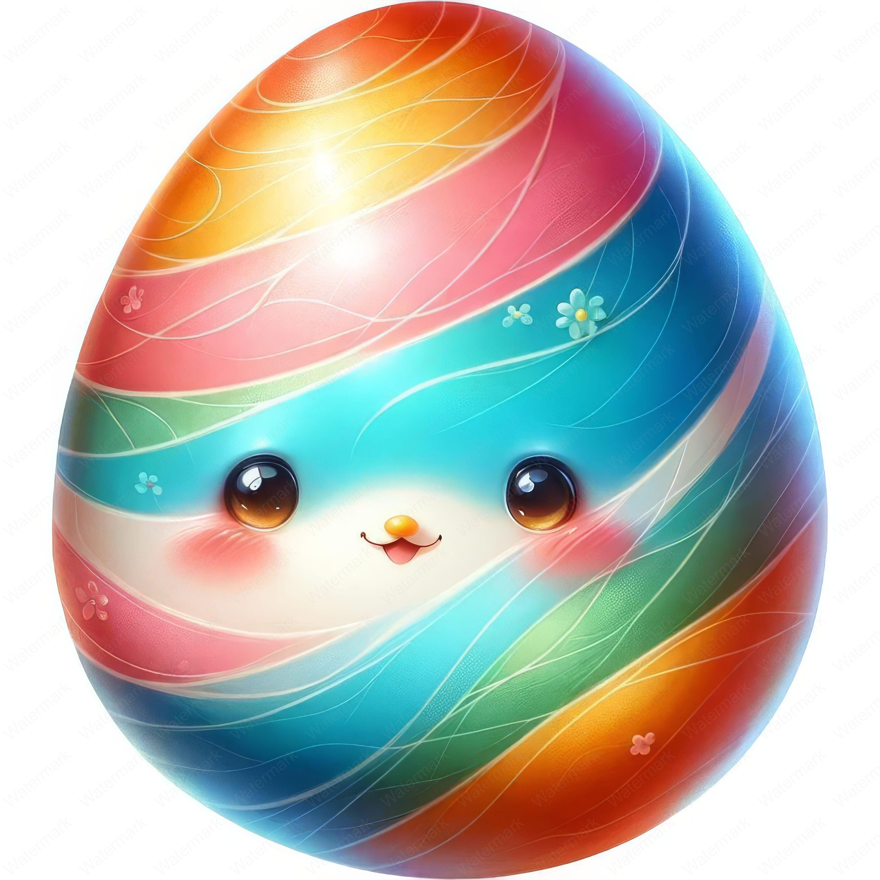 Cute Easter Egg Clipart Bundle | High-quality Designs (digital Download ...