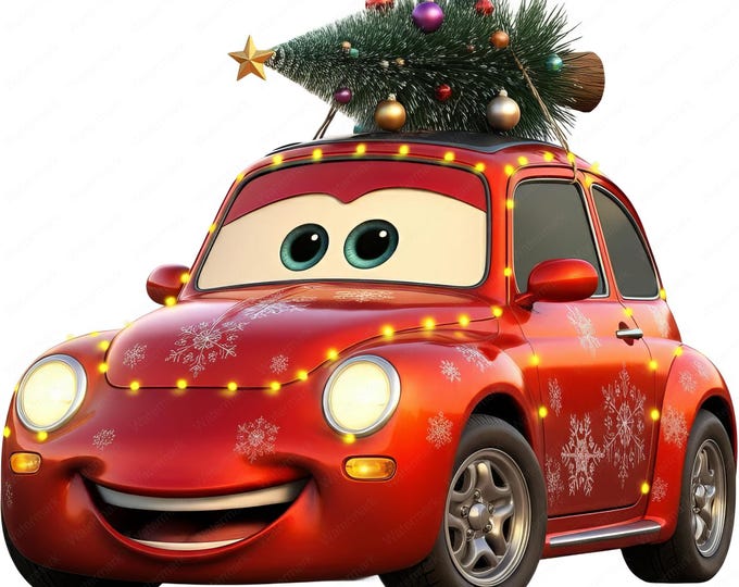 Christmas Car PNG Clipart, Watercolor 28 Xmas Car Scenery Illustration ...