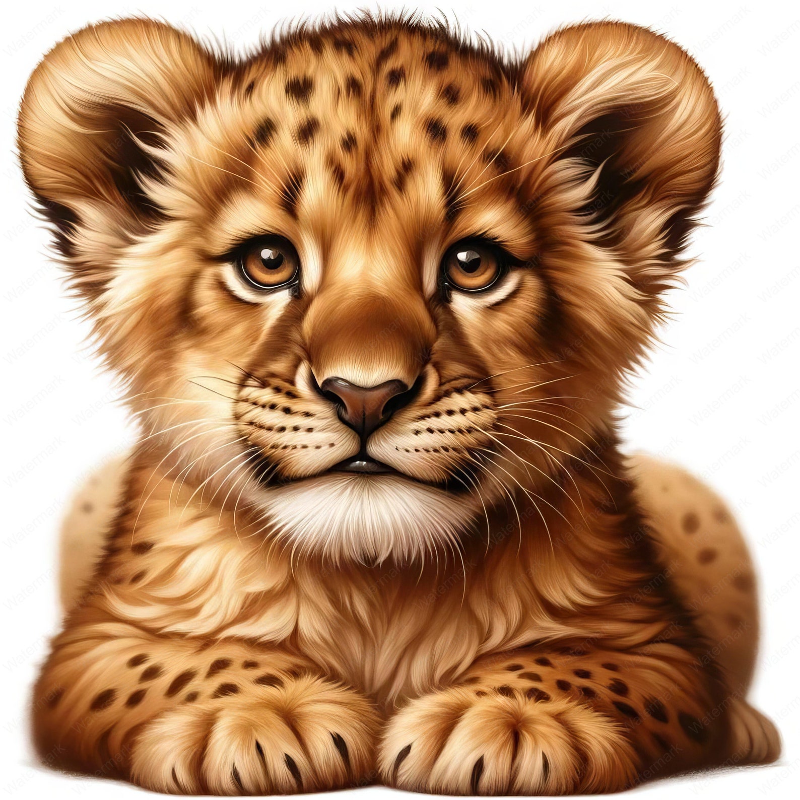 Lion Cub Clipart Cute Lion Cub Clipart Bundle 10 High-quality Designs ...