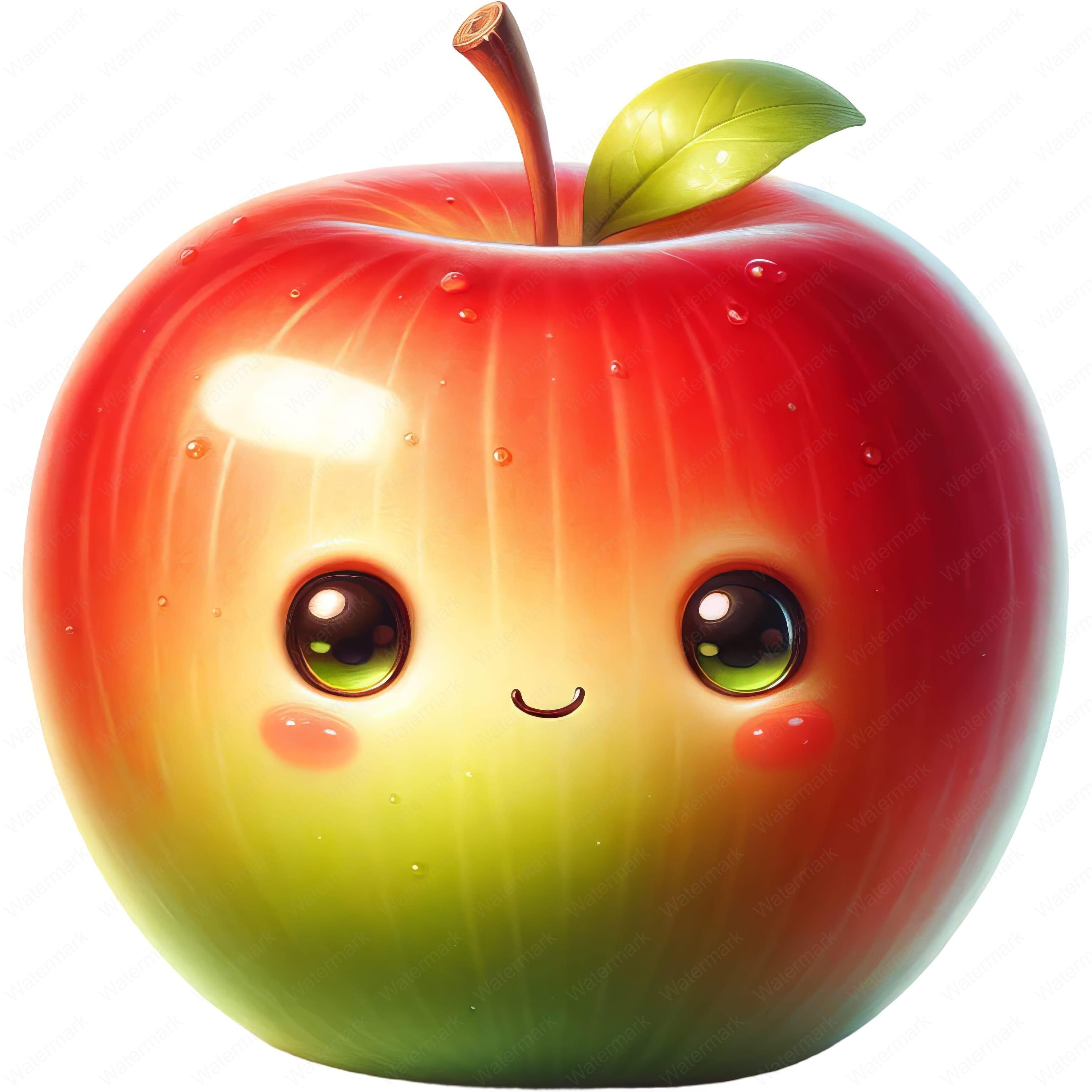 Cute Apple Clipart Bundle | Fruit Theme Art (digital Download) - Etsy