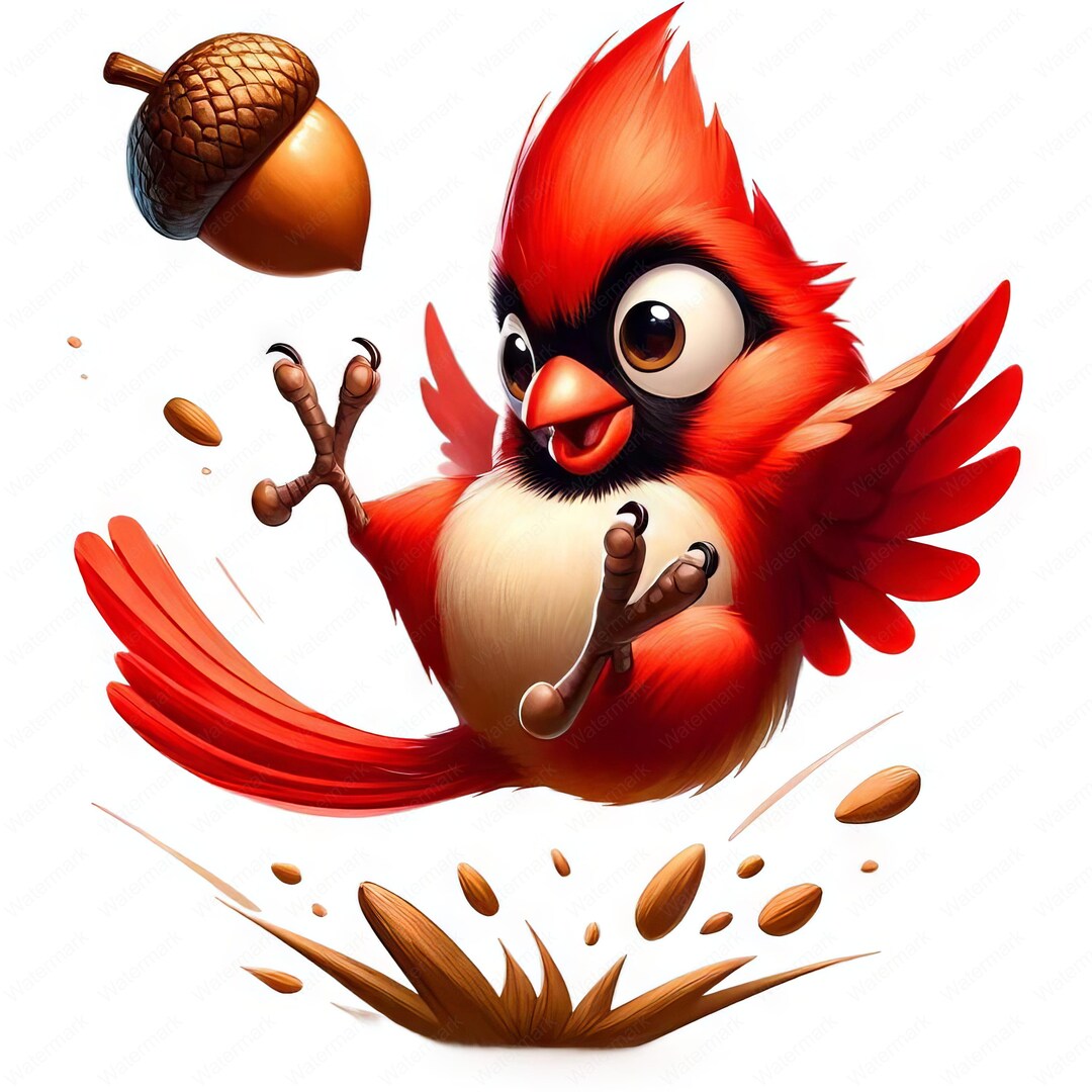 Cardinal Clipart | Funny Cute Cardinal Clipart Bundle | 10 High-quality ...
