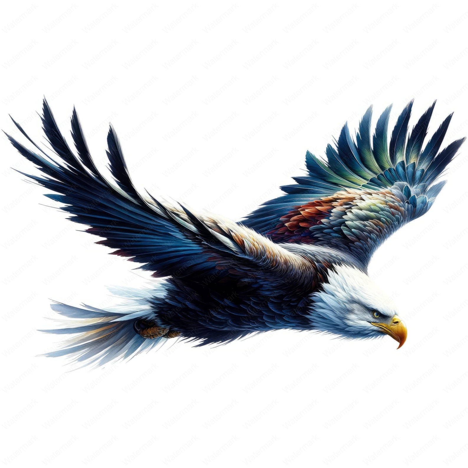 Intense Eagle Clipart Bundle | Bird of Prey Designs (digital Download ...