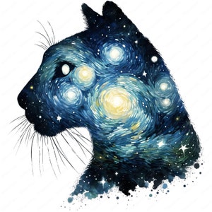 Starry Night Animal Clipart | Enchanting Animal Clipart Bundle | 10 ...