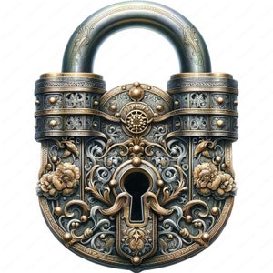 Victorian Lock Clipart | Antique Victorian Lock Clipart Bundle | 10 ...