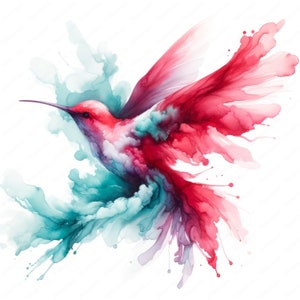 Hummingbird Clipart Abstract Clipart 10 High Quality JPG Wall Art Paper ...