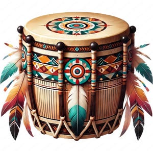 Native American Drum Clipart | Stunning Drum Clipart Bundle | 10 High ...