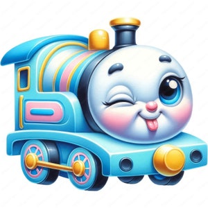 Cute Train Clipart | Adorable Train Clipart Bundle | 10 High-quality ...