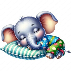 Sleeping Baby Animal Clipart | Adorable Slumbering Animal Bundle | 10 ...