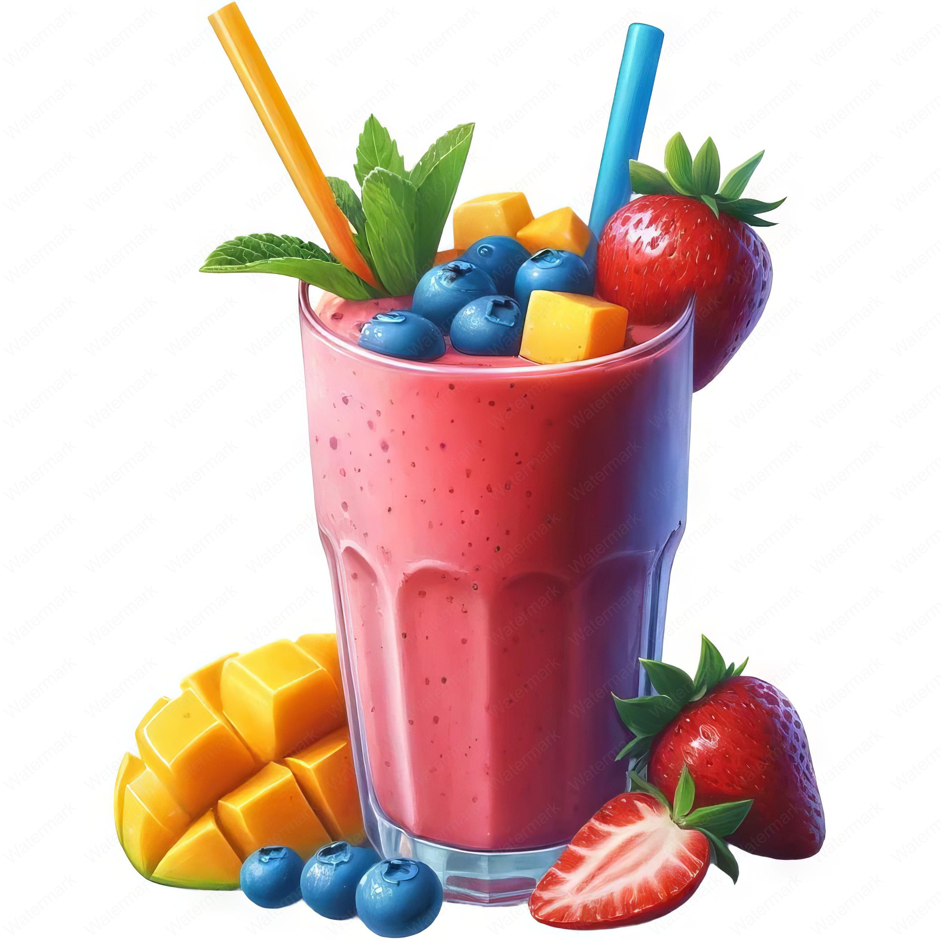 Tropical Fruit Smoothie Clipart: Summer Designs (digital Download) - Etsy