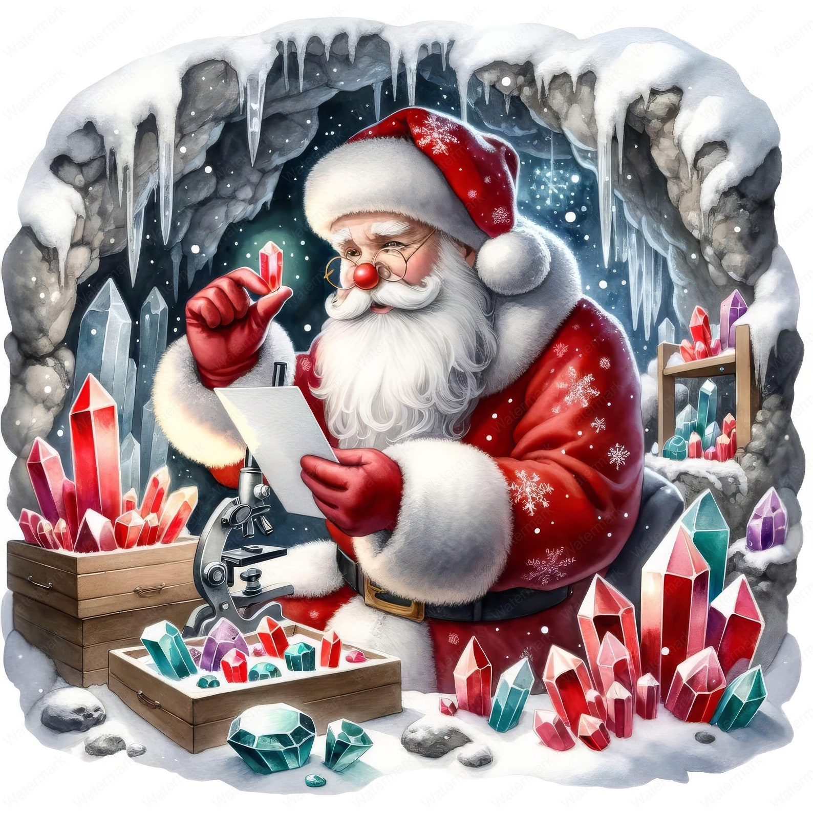 Festive Santa Clipart Bundle | 10 Christmas Art Designs (commercial Use ...