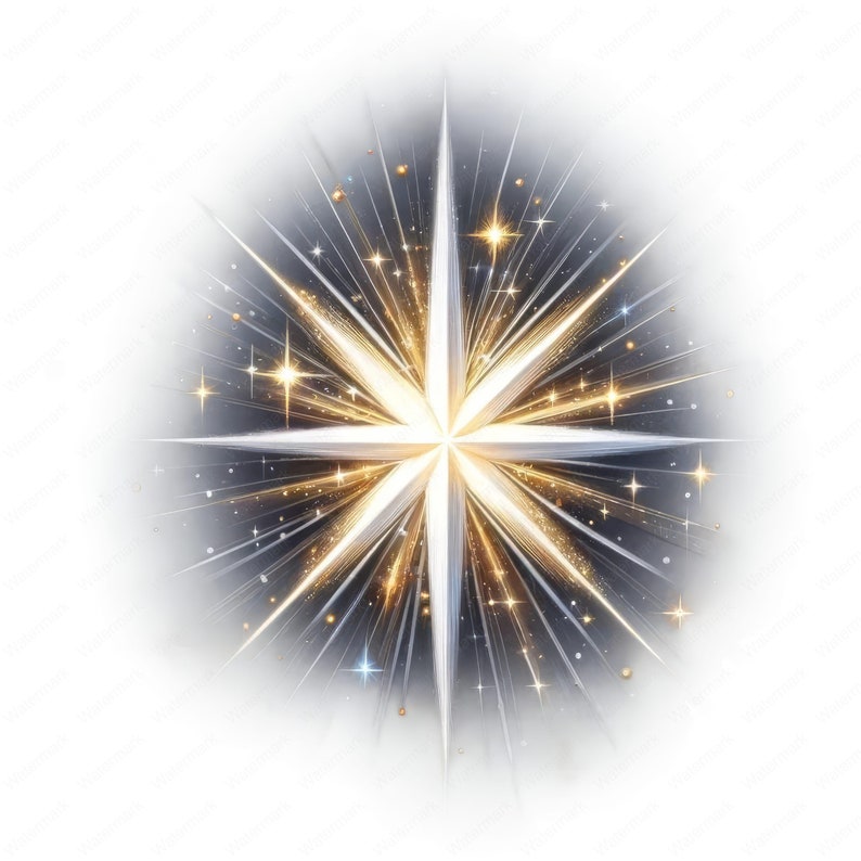 Radiant Star Clipart Bundle | Cosmic Art Printables (digital Download ...