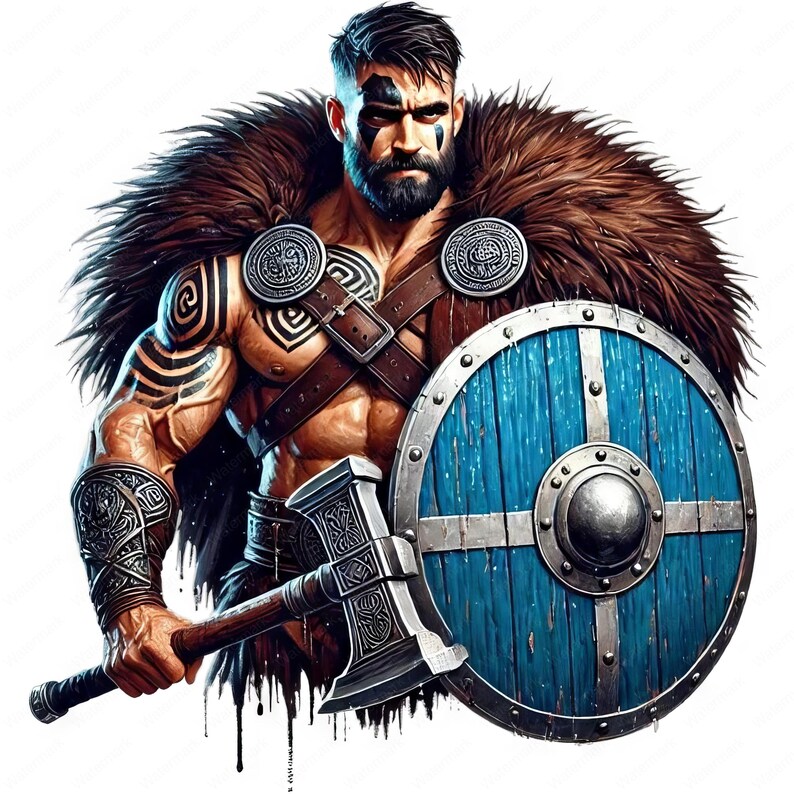 Viking Warrior Clipart: Norse Mythology Art Bundle (digital Download ...