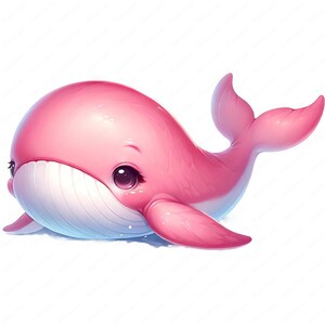 Baby Whale Clipart Cute Baby Whale Clipart Bundle 10 High-quality Images Ocean Life Art ...