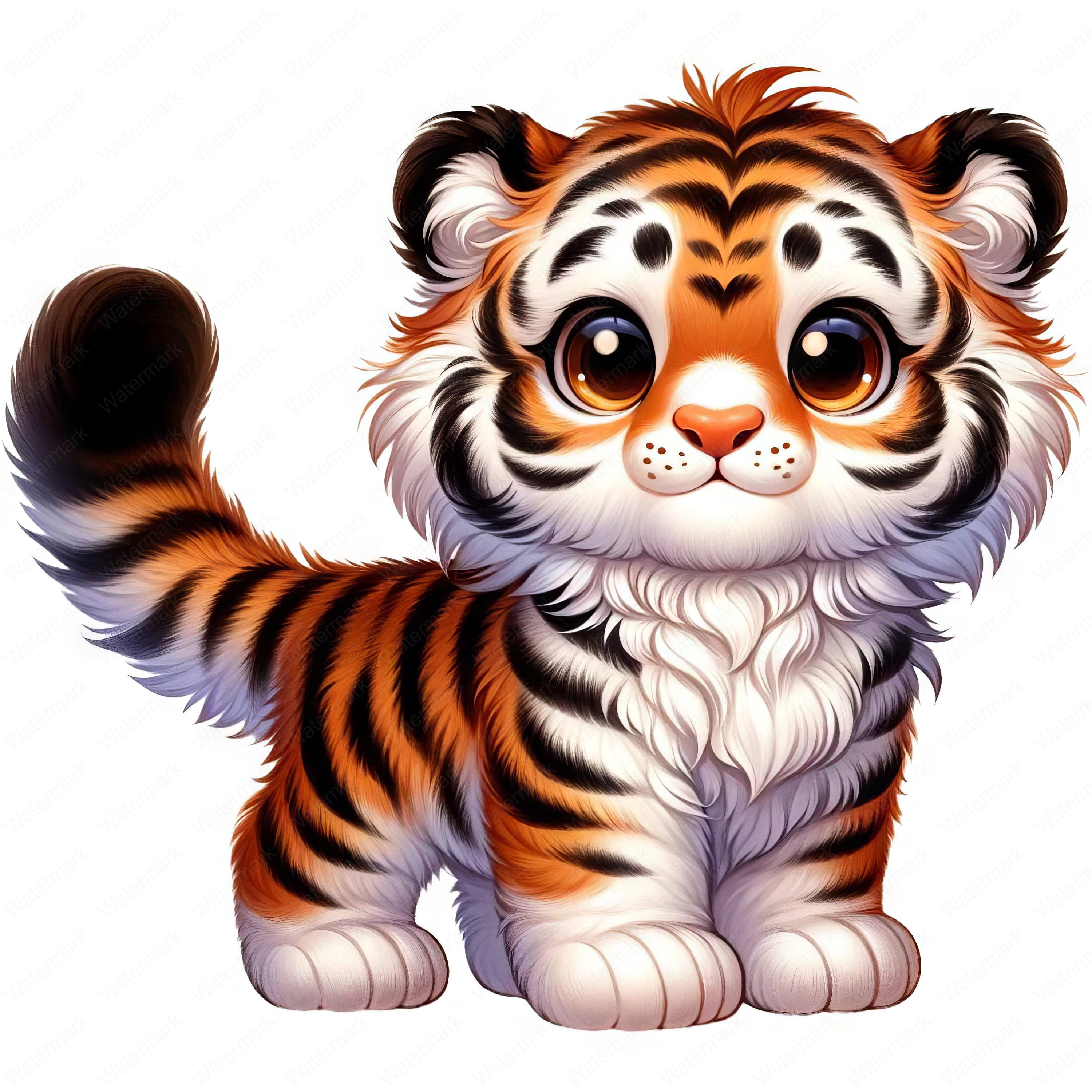Cute Tiger Clipart Bundle | Adorable Animal Art (commercial Use ...