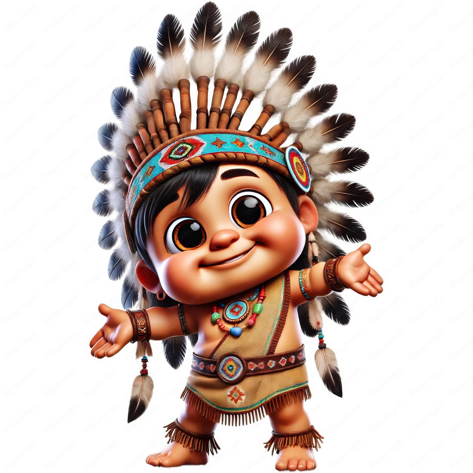 Adorable Native American Clipart Bundle: Tribal Art Designs (digital ...
