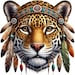 Tribal Leopard Clipart Bundle: Native American Designs (digital ...