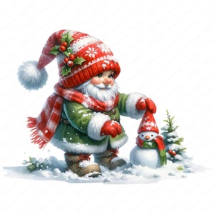 Christmas Gnome Clipart | Festive Christmas Gnome Clipart Bundle 01 ...