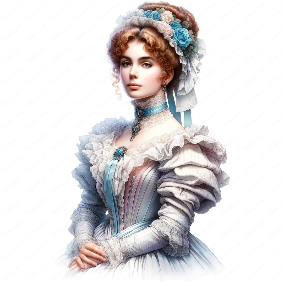 Victorian Lady Clipart | Refined Victorian Lady Clipart Bundle 03 | 10 ...