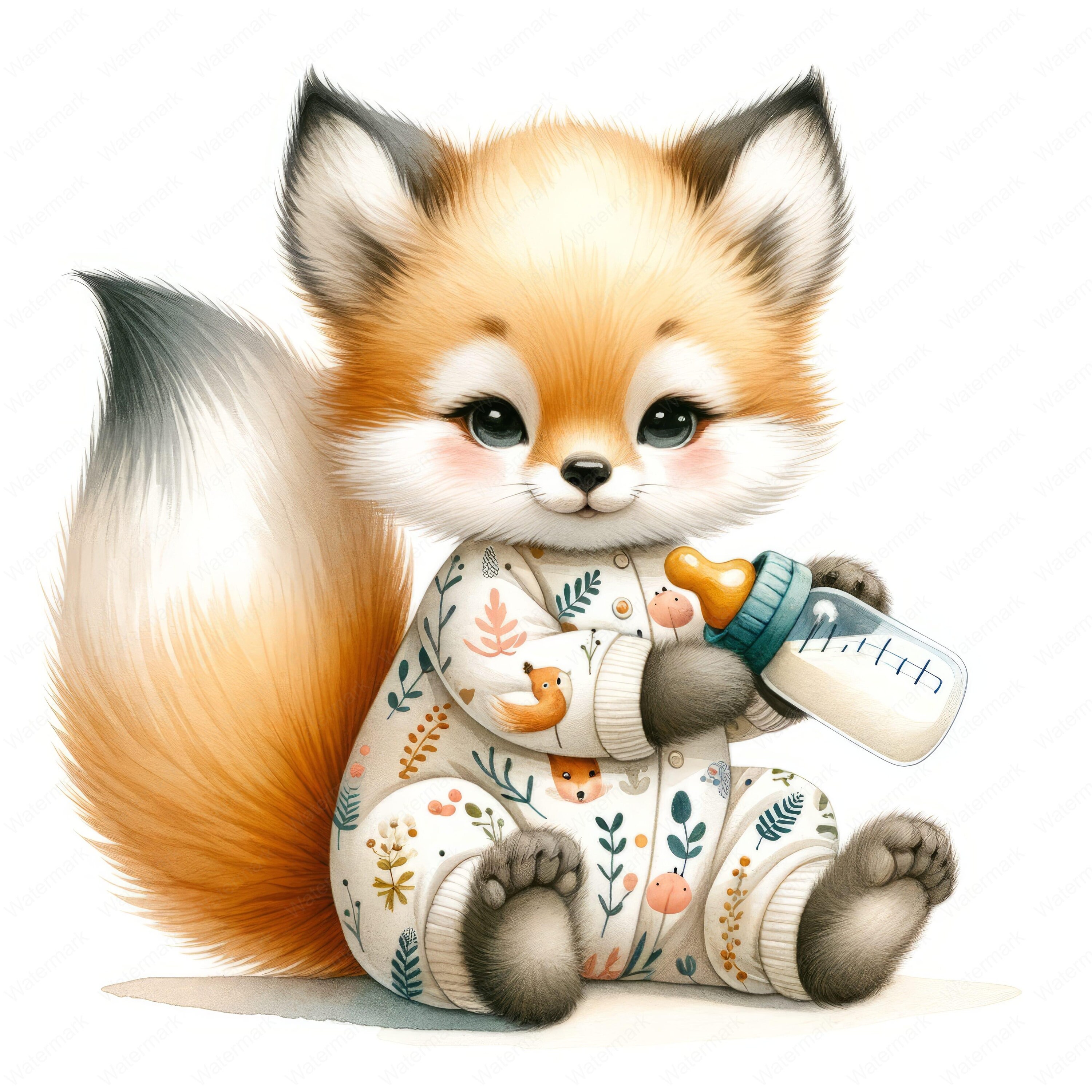 Cute Baby Fox Clipart