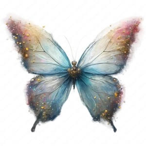 Vivid Butterfly Clipart Bundle | Shimmering Art, Printables (digital ...