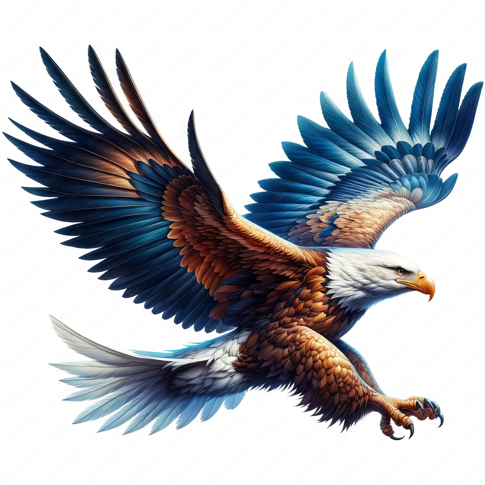 Intense Eagle Clipart Bundle | Bird of Prey Designs (digital Download ...